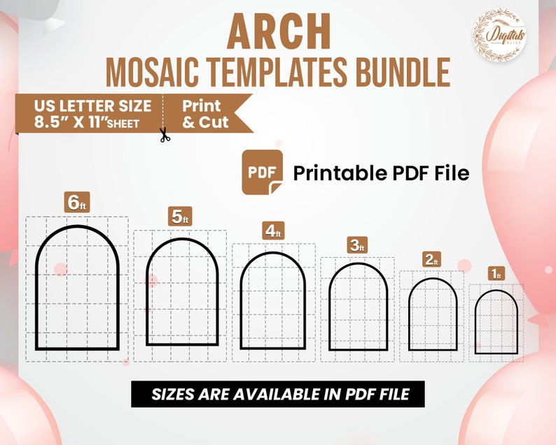 Arch Mosaic Templates, Arch Marquee, Mosaic From Balloons, Mosaic ...