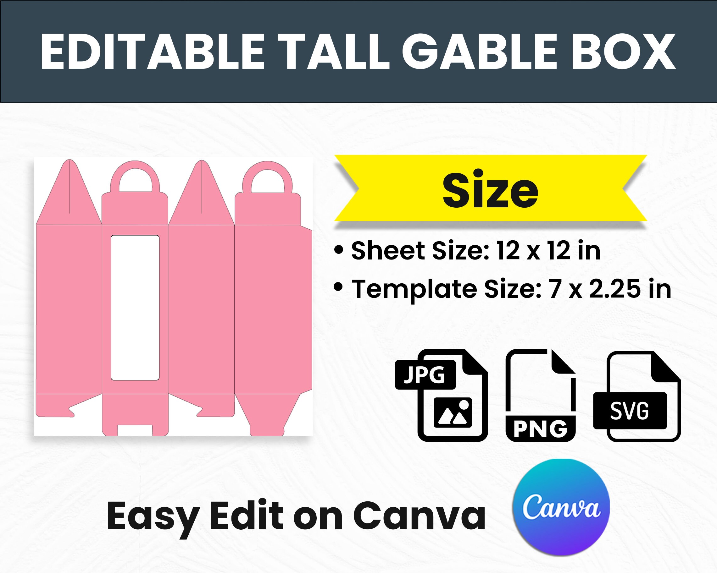 Gable Box Template Tall Gable Box Gable Box Template Bundle Box ...