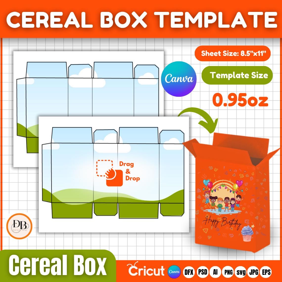 Cereal Box Template Photoshop
