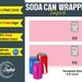 Soda Can Template Soda Can Wrapper Template Party Favor Template Chip ...