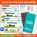 Chocolate Bar Wrapper Template, Candy Bar Wrapper, Chocolate Wrapper ...