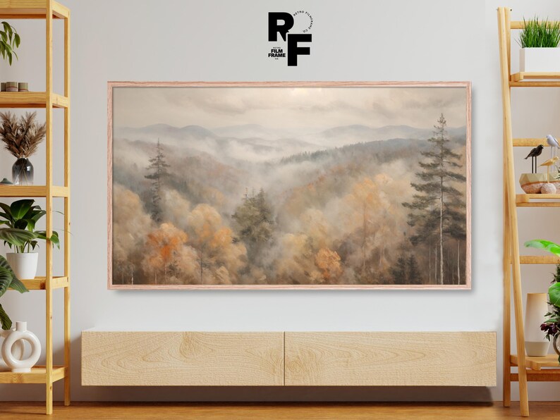 Gloomy Autumn Forest Frame Tv Artwork Painting I Samsung Television Art ...