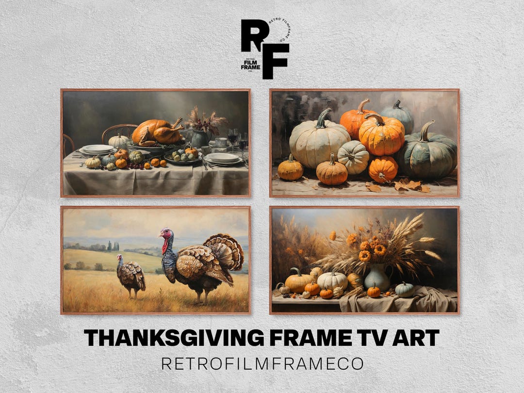 Thanksgiving Frame Tv Artwork Painting I Samsung Television Fall Art I ...