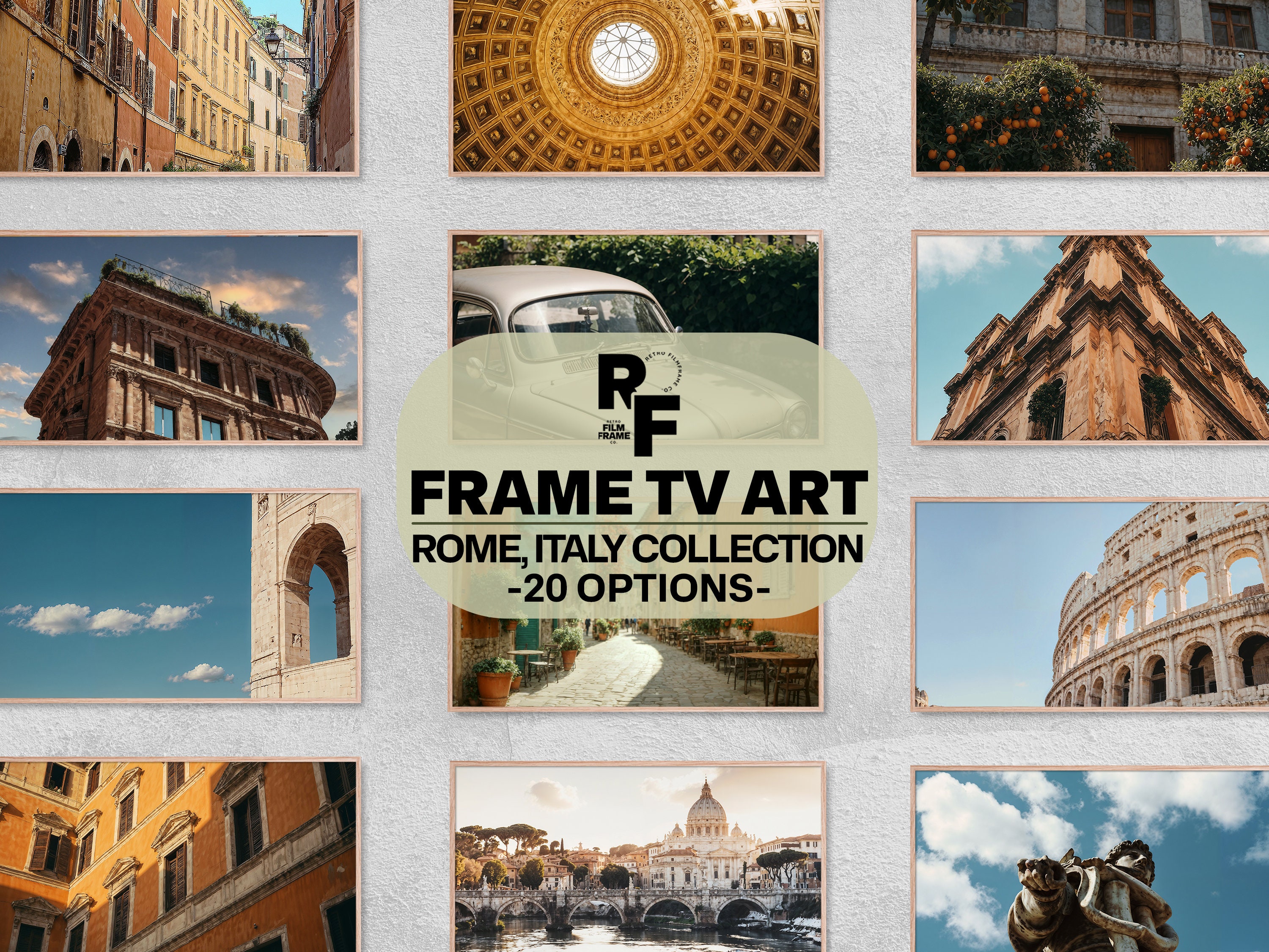 Samsung Frame Tv Artwork Samsung Television Italy Art Collage Set of 20 ...