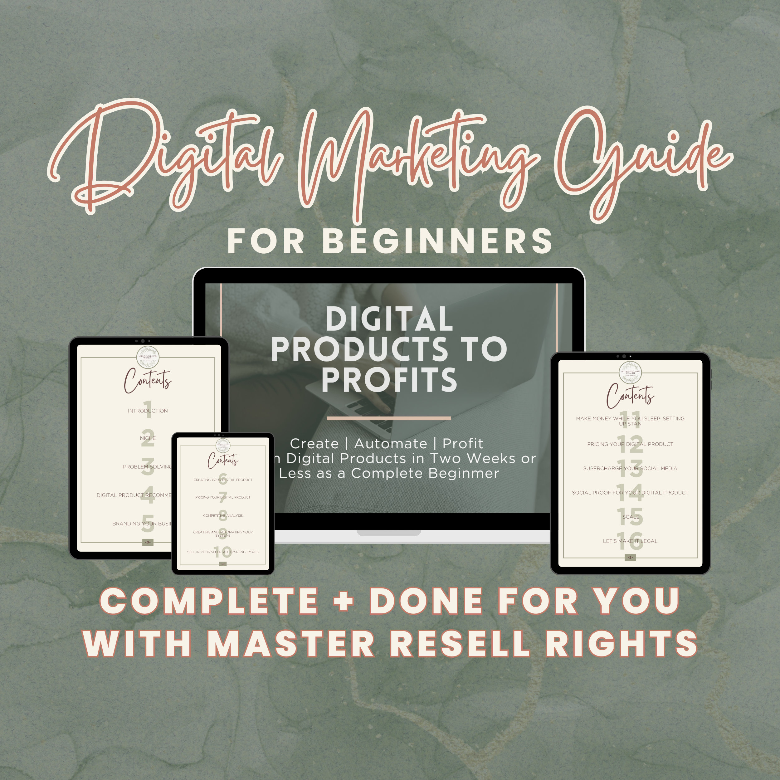 Digital Marketing Guide | Master Resell Rights | How to Create and Sell Digital Products - Etsy