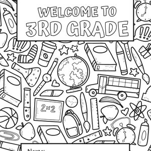 Elementary Color Page, Folder/packet Covers, Back to School ...