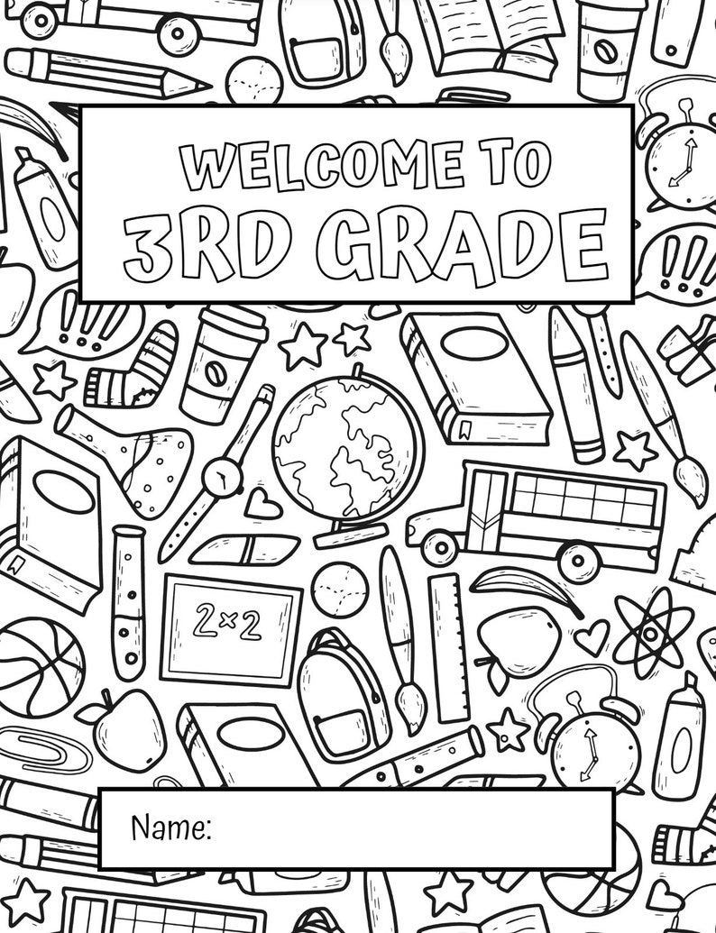 Elementary Color Page, Folder/packet Covers, Back to School ...