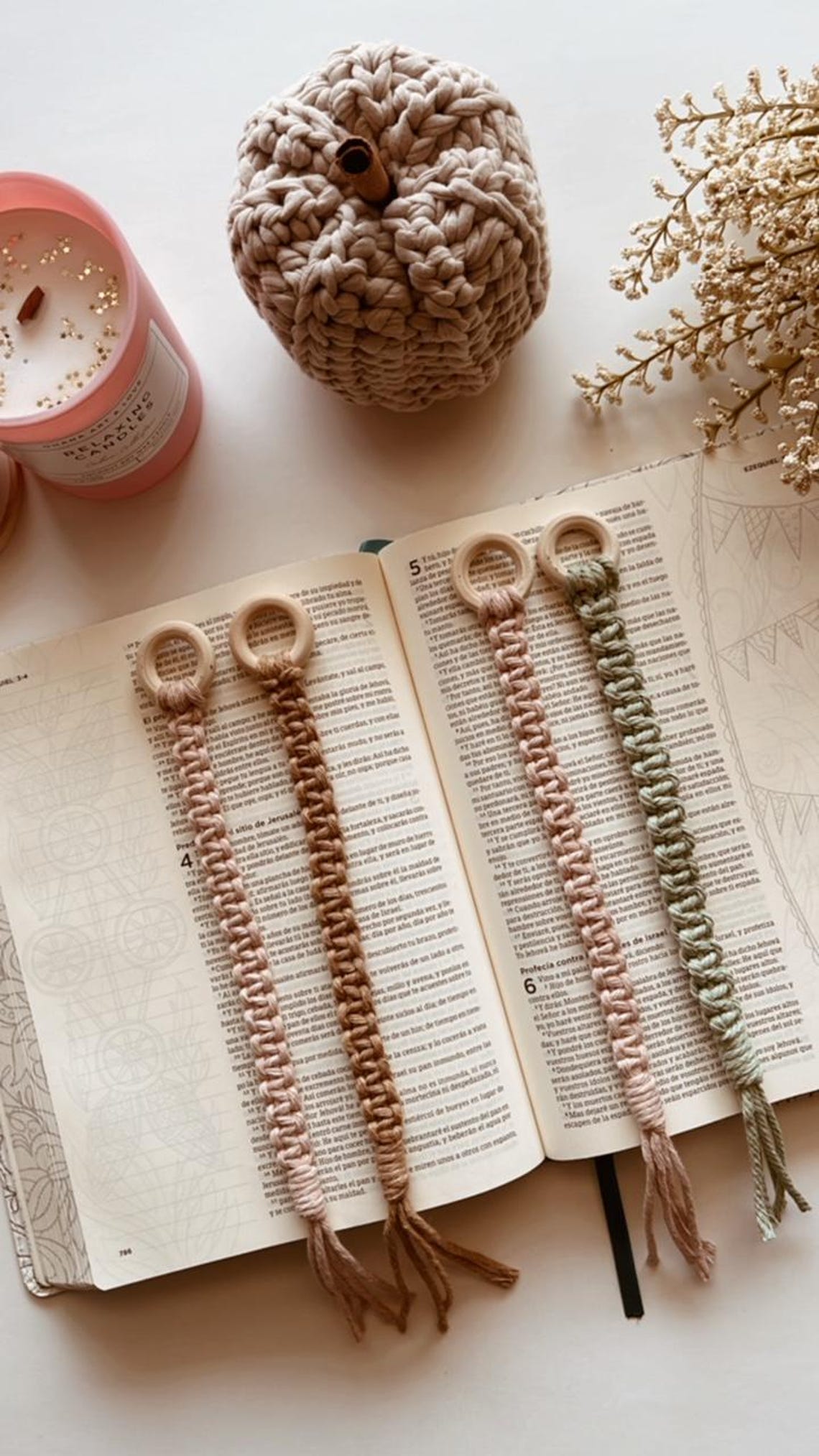 Boho Macrame Paper Clip, Handmade, Bookmarks, Gift Ideas. - Etsy