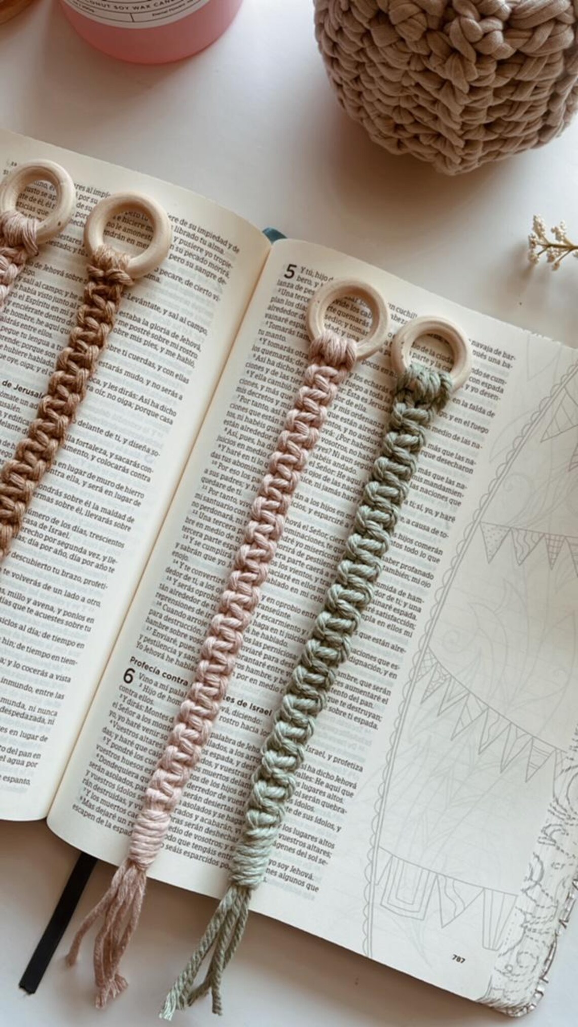 Boho Macrame Paper Clip, Handmade, Bookmarks, Gift Ideas. - Etsy