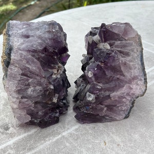 6lbs, Large, Beautiful Amethyst Point, Brazilian Agate Bookend Pair ...