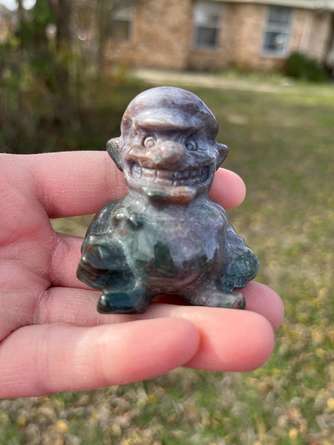 2.3” Ocean Jasper Wario Crystal Carving - Etsy