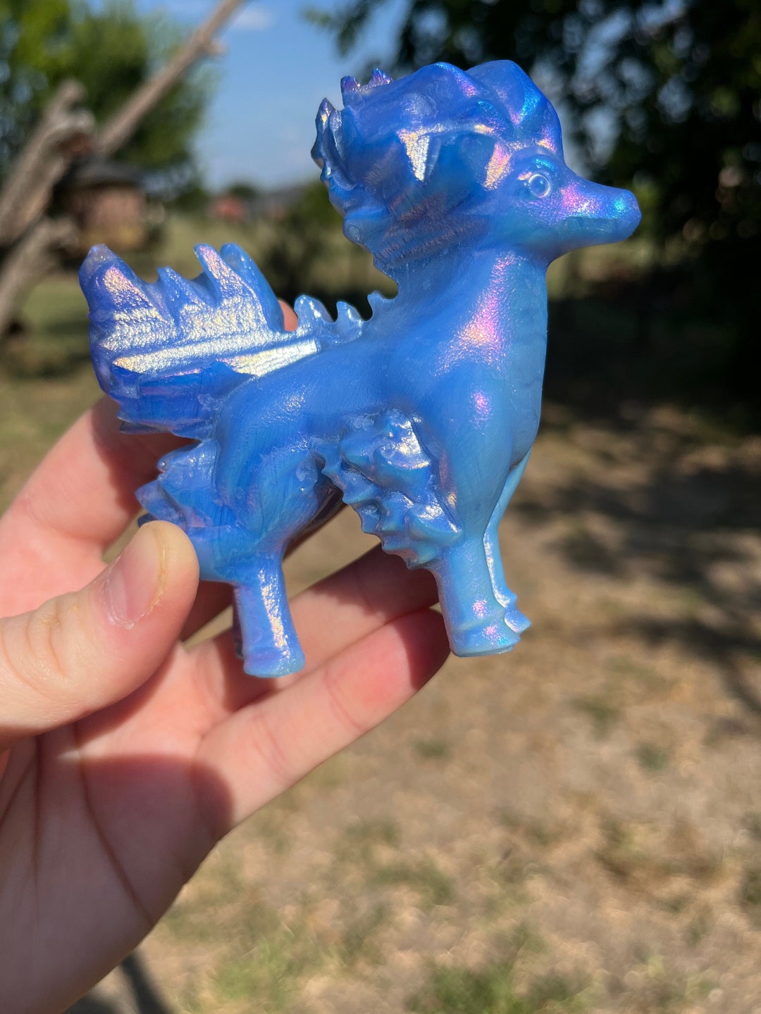 Beautiful and High-quailty, Aurablue Opalite Ponyta, Pokemon Carving ...
