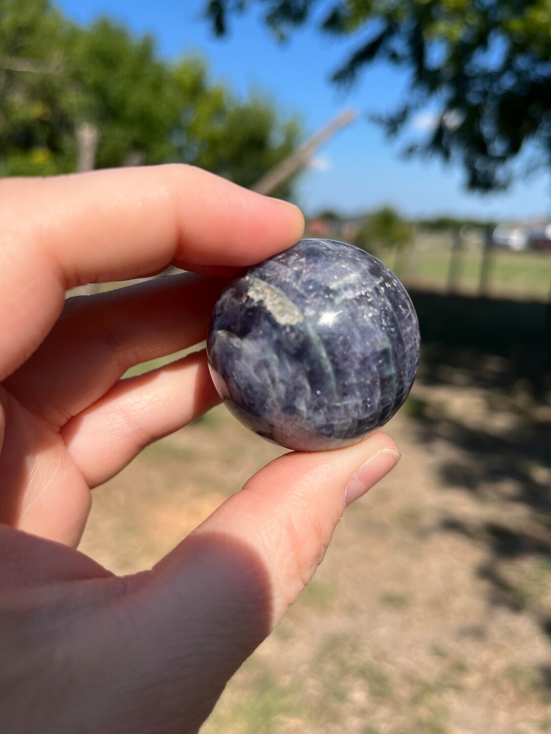 Very Rare and Flashy, 30-40mm, Iolite Sphere, Perfect for Crystal ...