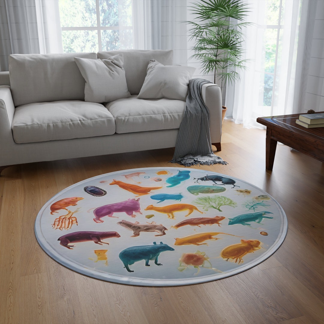 Microscopic Bacteria Animals II Biology Decor Round Rug - Etsy