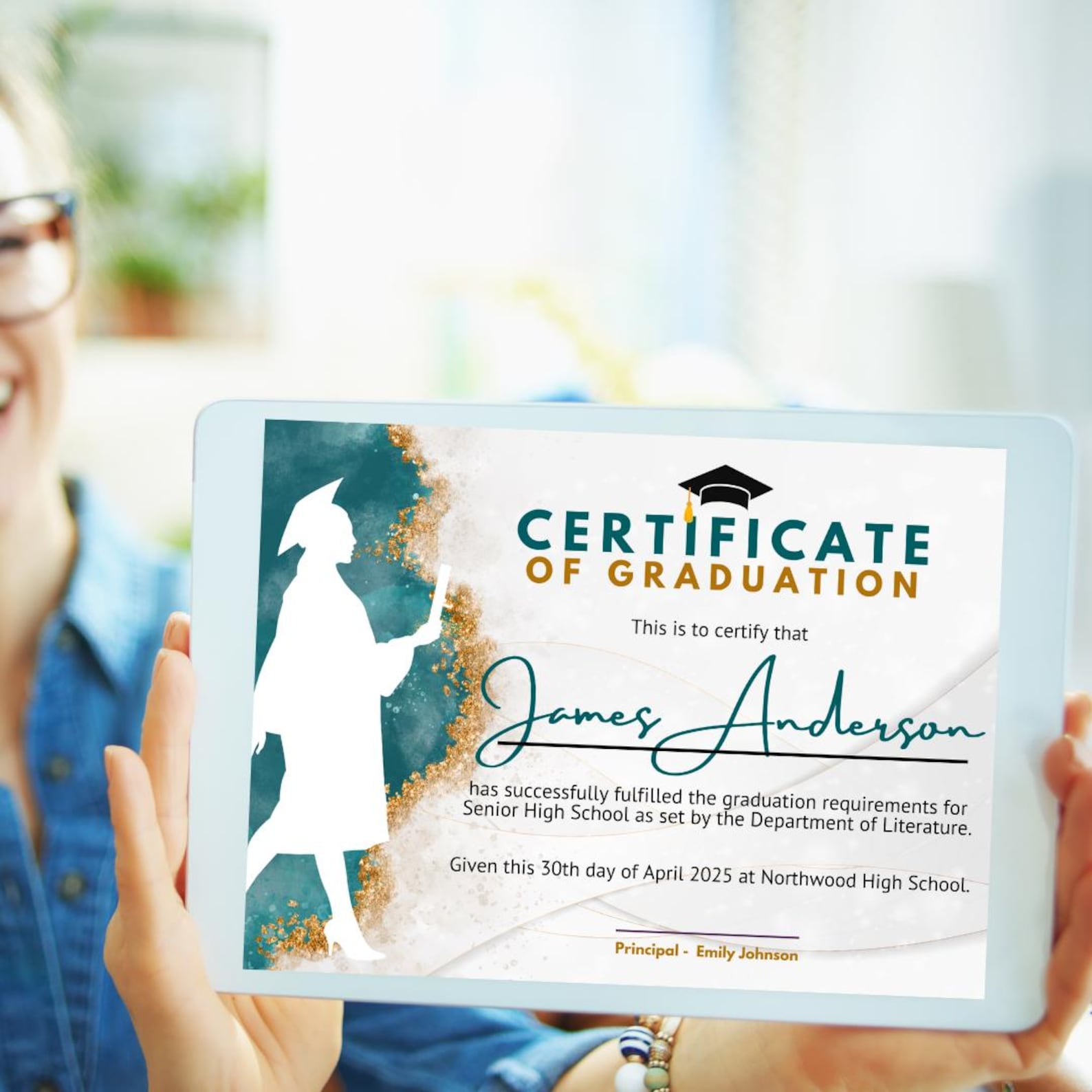 Editable Graduation Certificate Template: Printable PDF for Schools - Etsy