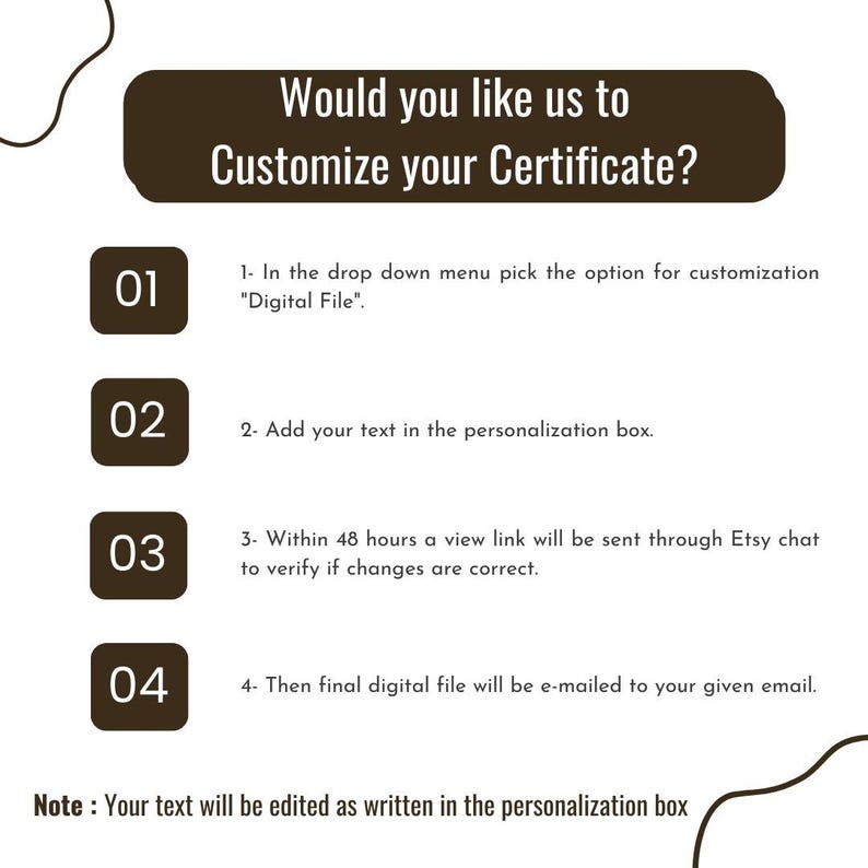 Editable Completion Certificate Template | Printable Digital Award | Instant Download for ...