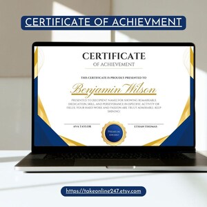 Certificate of Achievement Template | Editable Printable Award ...