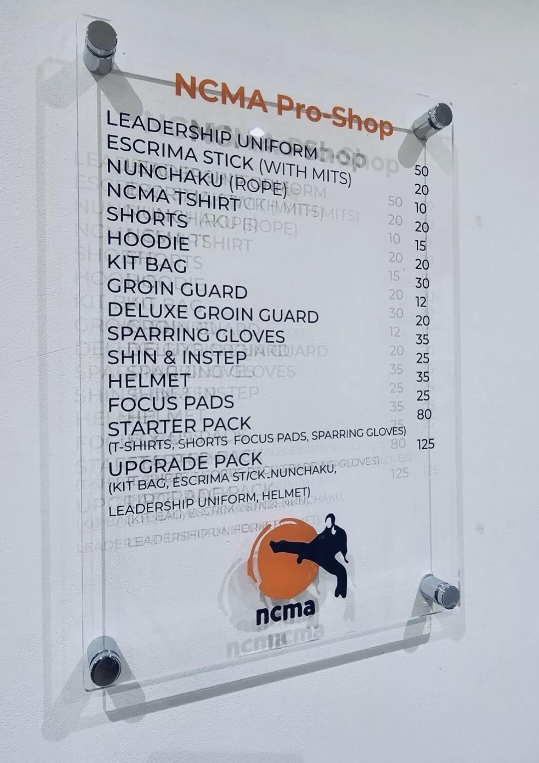 Price List Display A4 A3 A2 | Clear Acrylic Plaque | Custom Printed ...