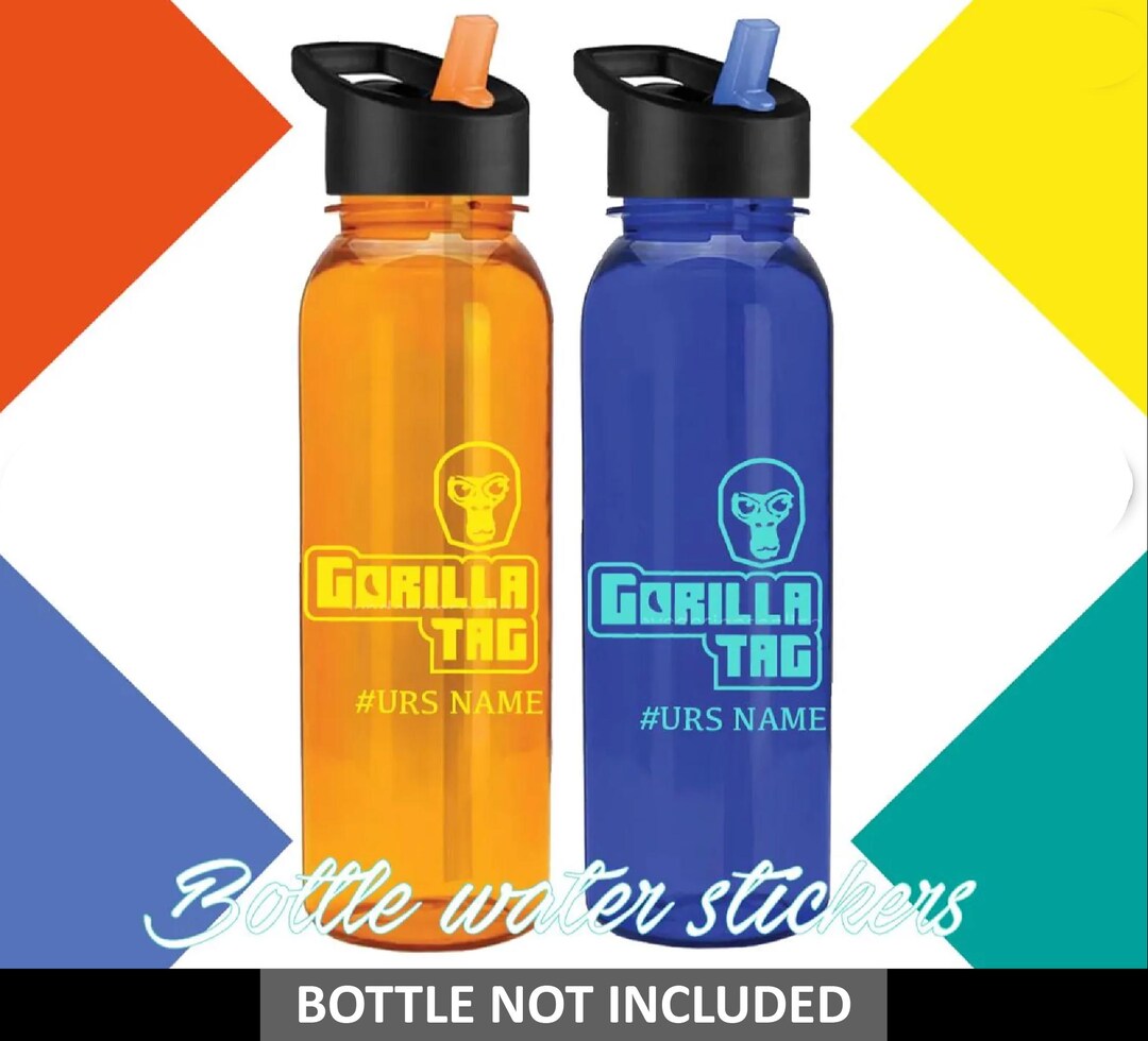 Personalised GORILLA TAG Name Bottlesticker | VR Gamer Kids Teens ...