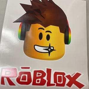 Roblox Boy Character Wall Decal Personalised I Gaming Wall Sticker I ...