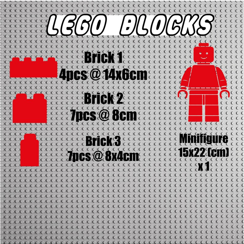 Building Blocks ELEMENTS Decals Bricks Wall Stickers Bundle Make Your ...