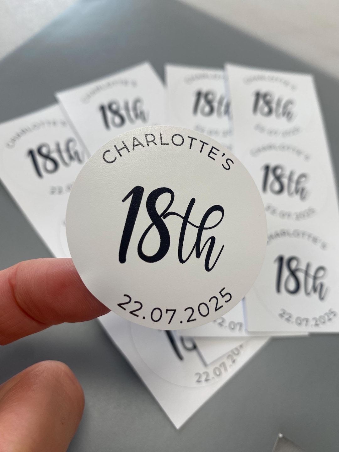 Minimalist Birthday Party 18th 21st 30th & Occassion Party Stickers ...