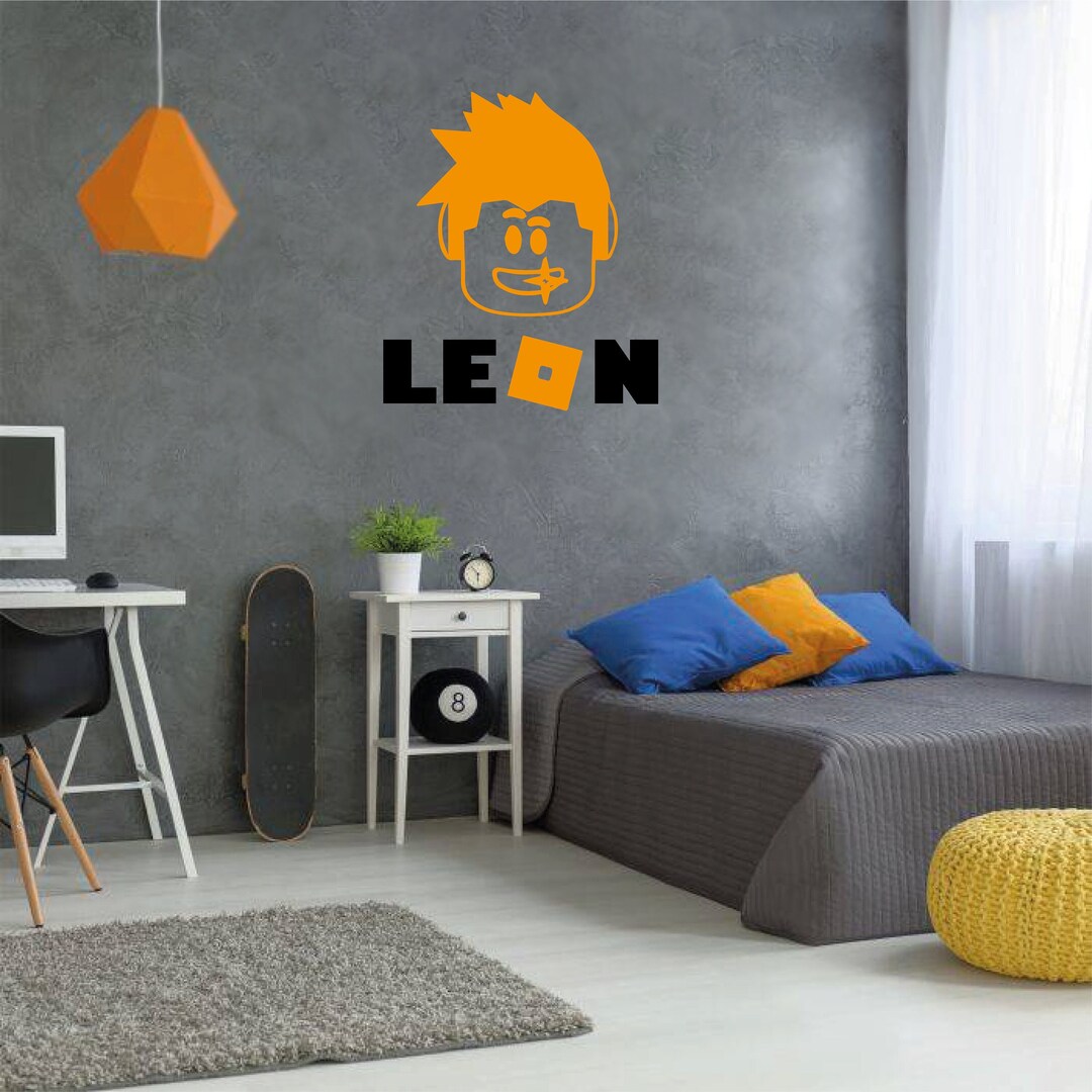 R-blox + Name Wall Decal I Personalised Gaming Wall Sticker I Bedroom ...