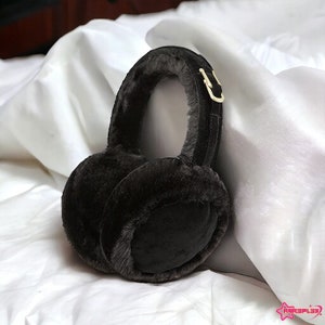 Womens Soft Y2k Fluffy Sheepskin Ear Muffs Earwarmers Winter Clothing ...