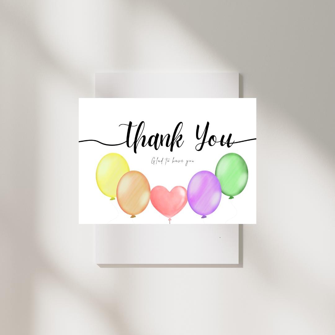 Thank You Printable Card, Instant Download - Etsy