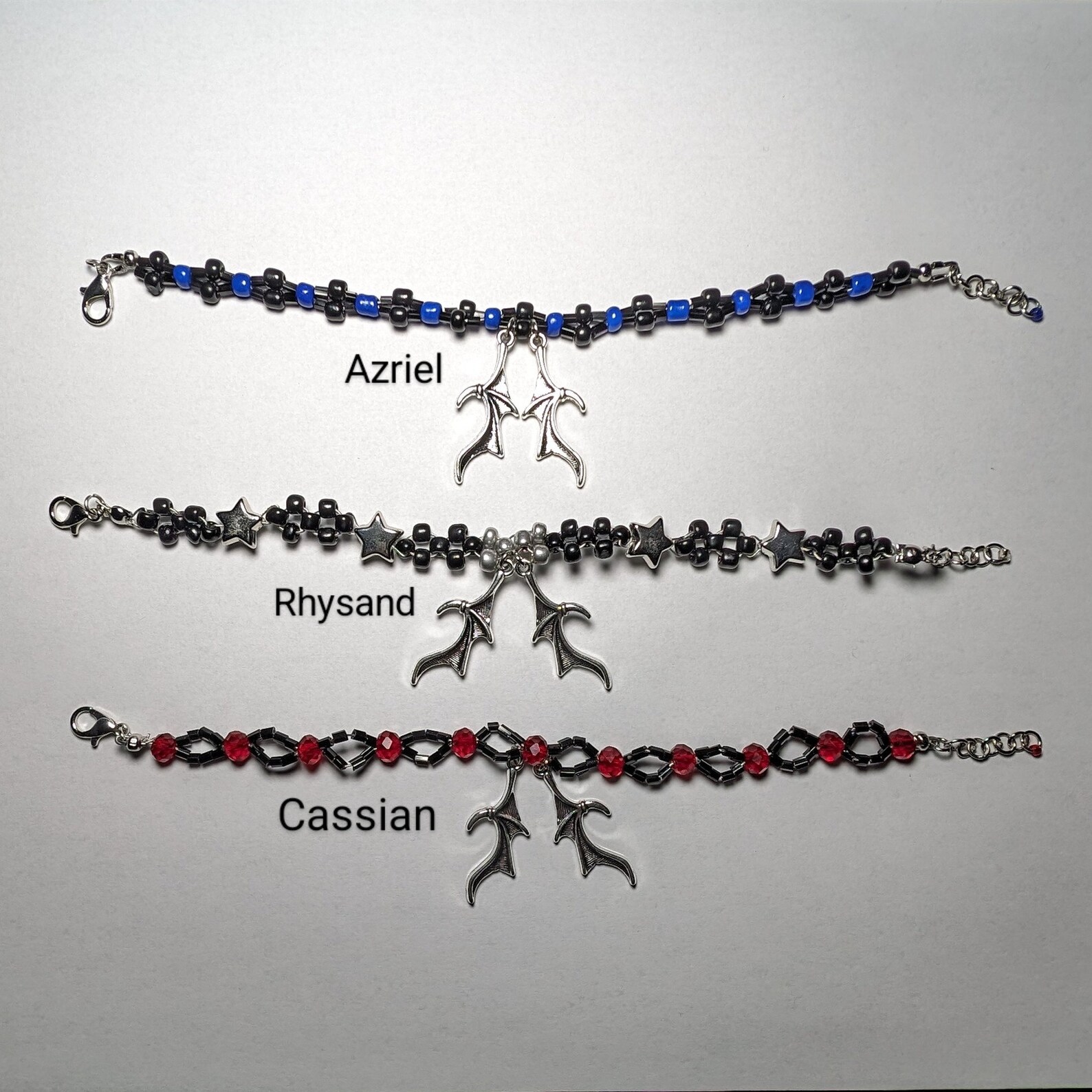 ACOTAR Bat Boys Inspired Beaded Bracelet Rhysand Cassian Azriel Seed Bead Bookish Jewelry - Etsy
