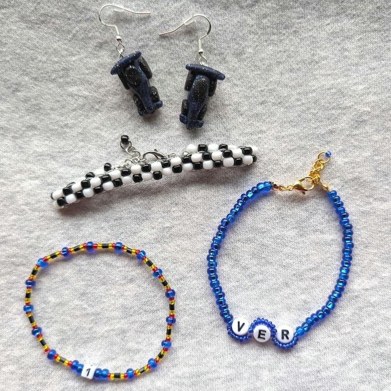 Red Bull F1 Formula 1 Racing Team Bracelets and Earrings | Verstappen ...