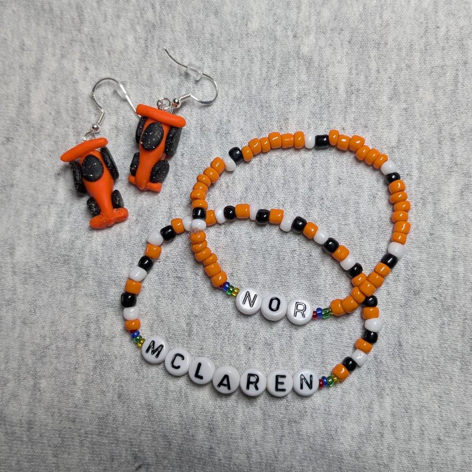 Mclaren F1 Formula 1 Racing Team Bracelets and Earrings - Etsy