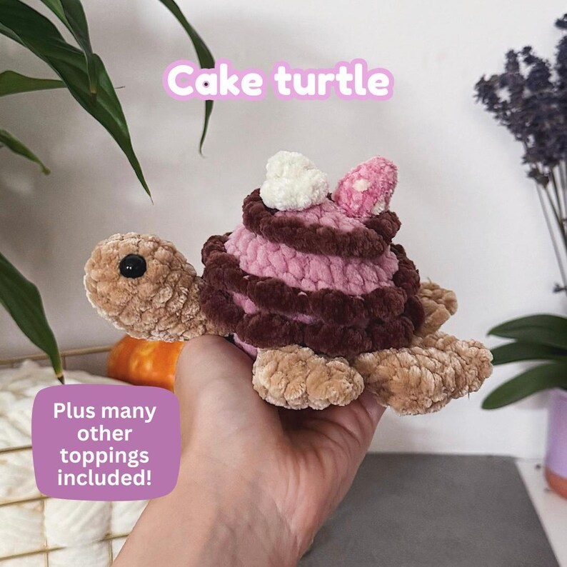 3in1 Dessert Turtle Crochet Pattern - Cute Amigurumi Turtles - Etsy