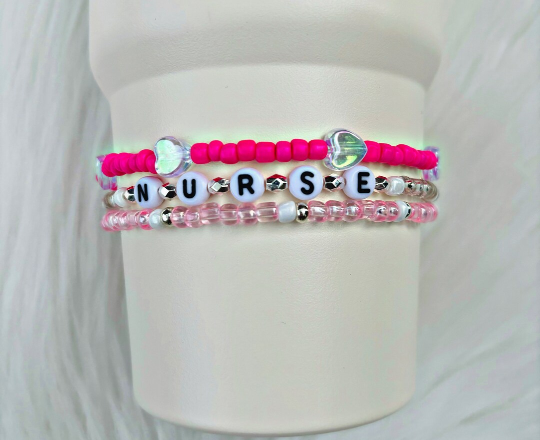 NEW Nurse/cna/tech/aprn Tumbler Custom Accessory Bracelet Stack 3 Pack ...
