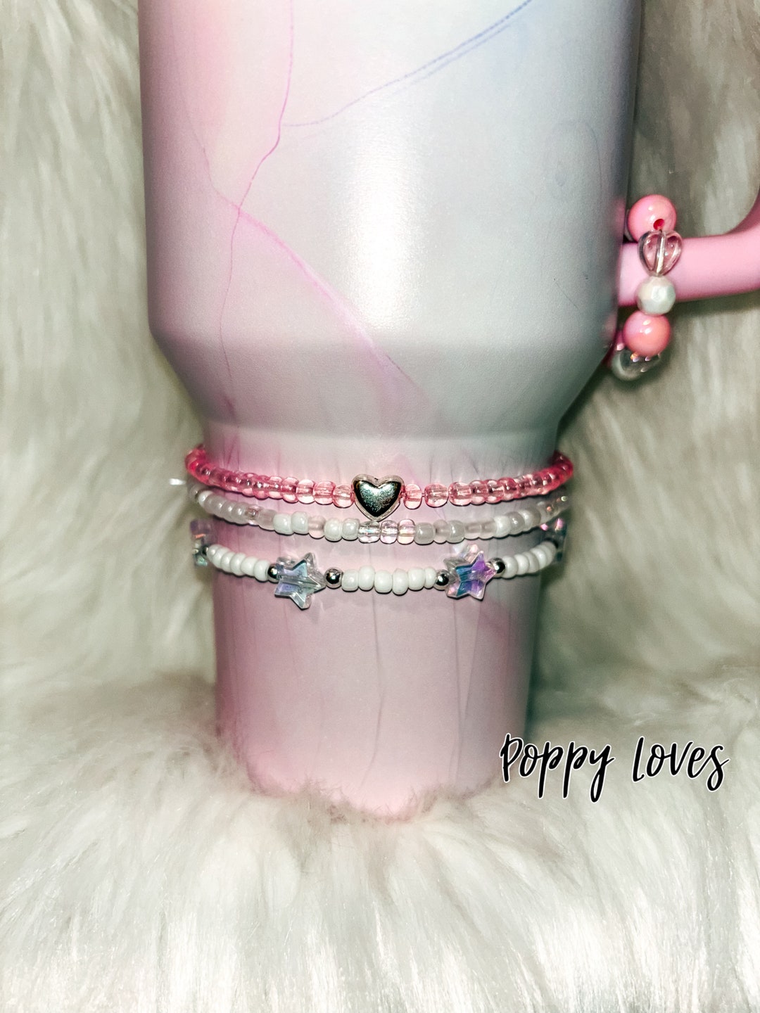 NEW Tumbler Custom Accessory Bracelet Stack 3 Pack. Watercolor Tulle ...