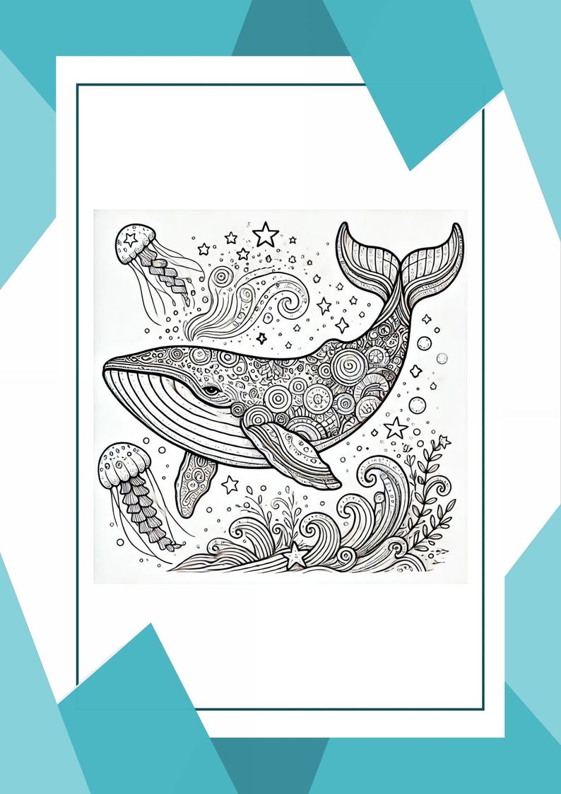 Underwater Wonders: Marine Animal Coloring Pages for Kids & Adults ...