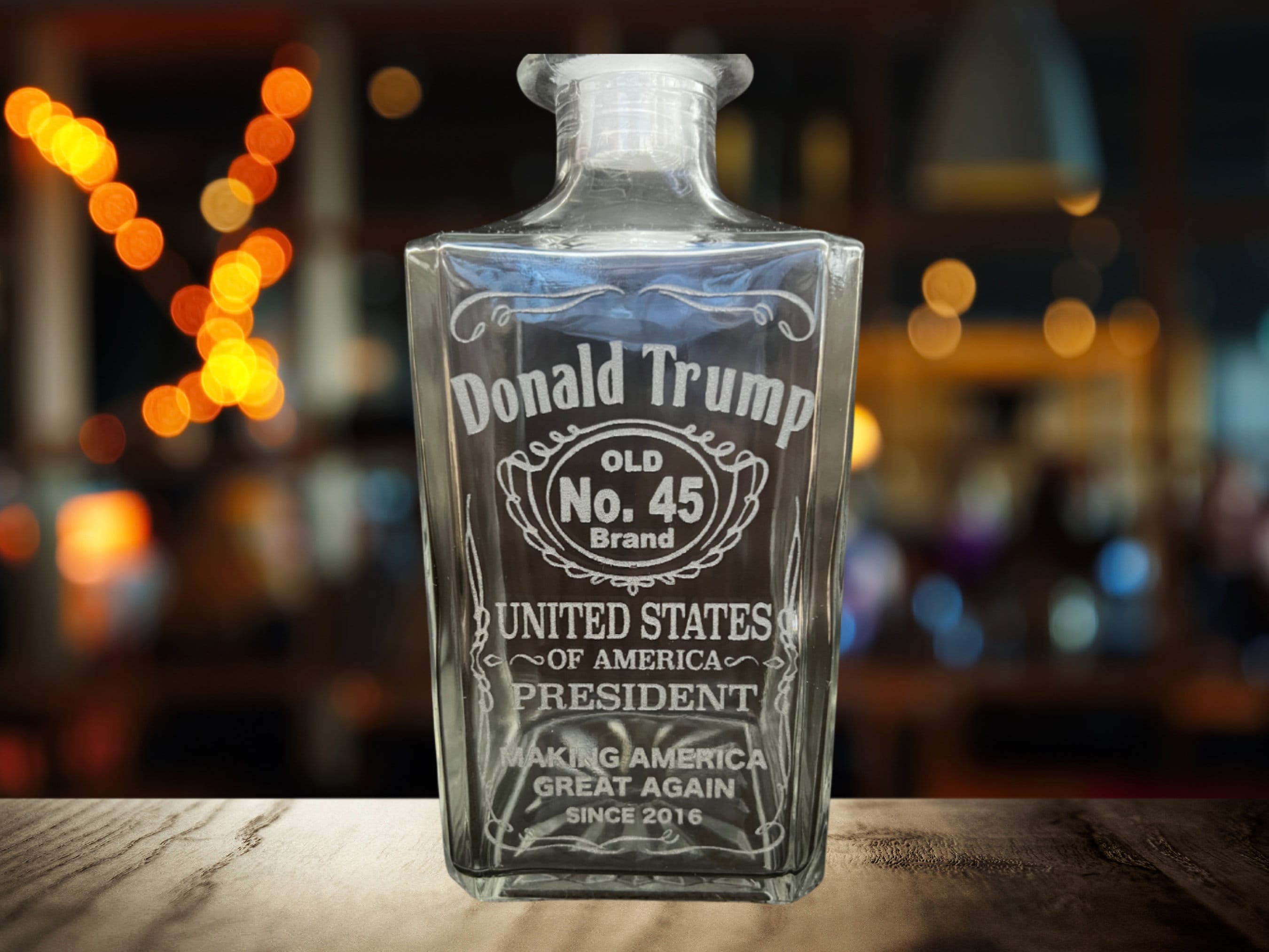 Whiskey Decanter Donald Trump Whiskey Decanter Whiskey Bottle Glass ...
