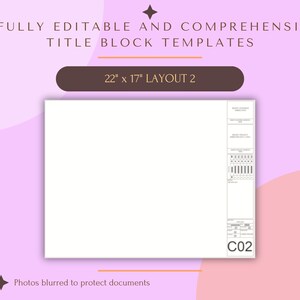 Simple Engineering Autocad Design Horizontal Title Block Template ANSI ...