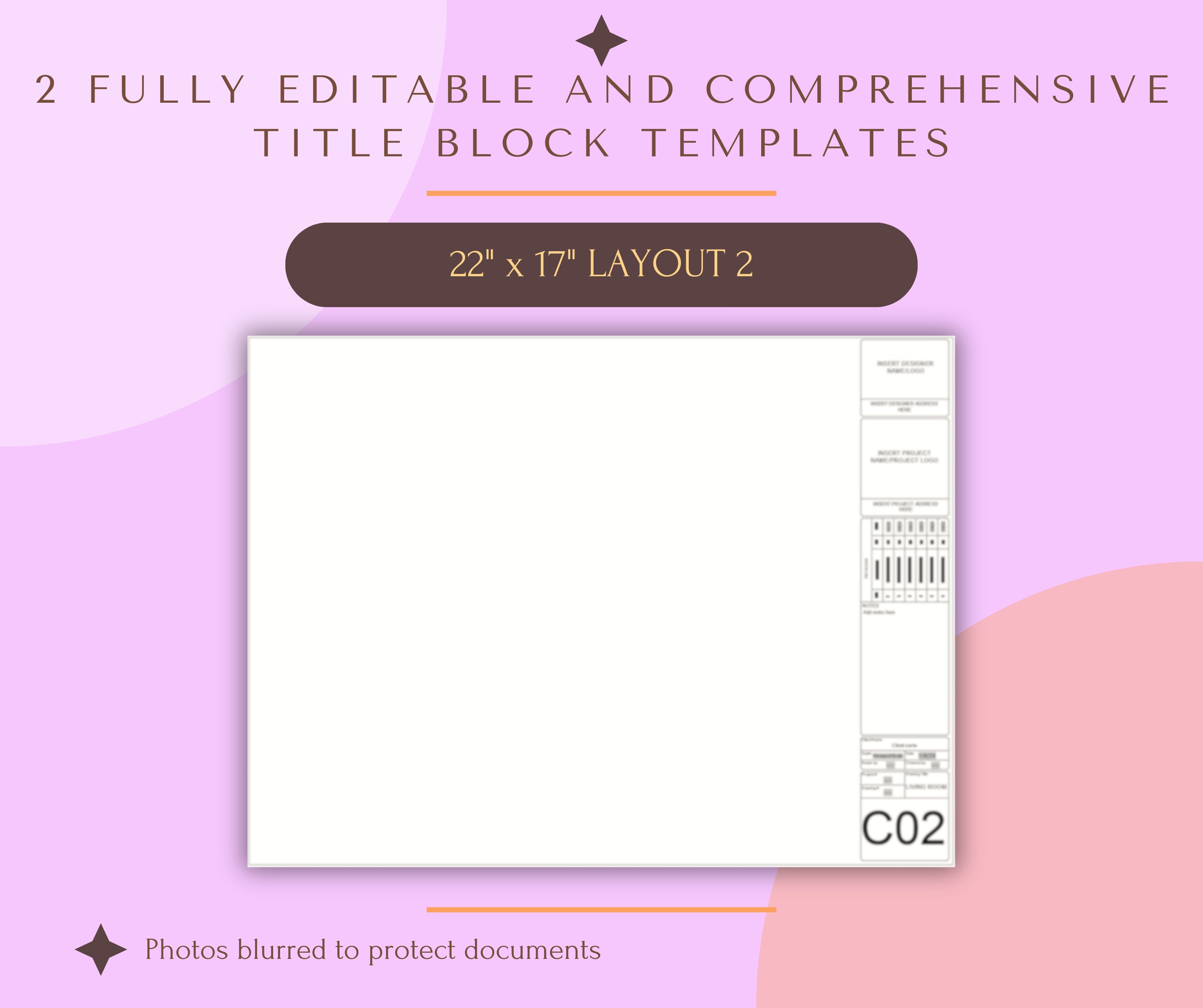 Simple Engineering Autocad Design Horizontal Title Block Template ANSI ...