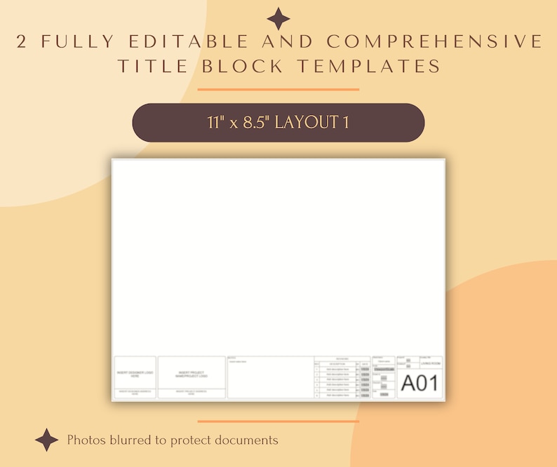 Simple Engineering Autocad Design Horizontal Title Blocks Template ANSI ...