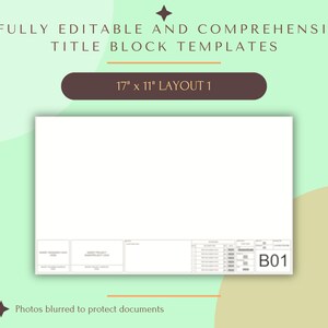Simple Engineering Autocad Design Horizontal Title Blocks Template ANSI ...