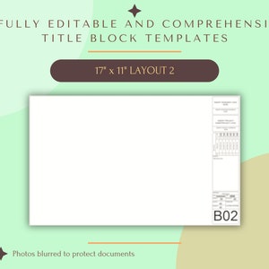 Simple Engineering Autocad Design Horizontal Title Blocks Template ANSI ...