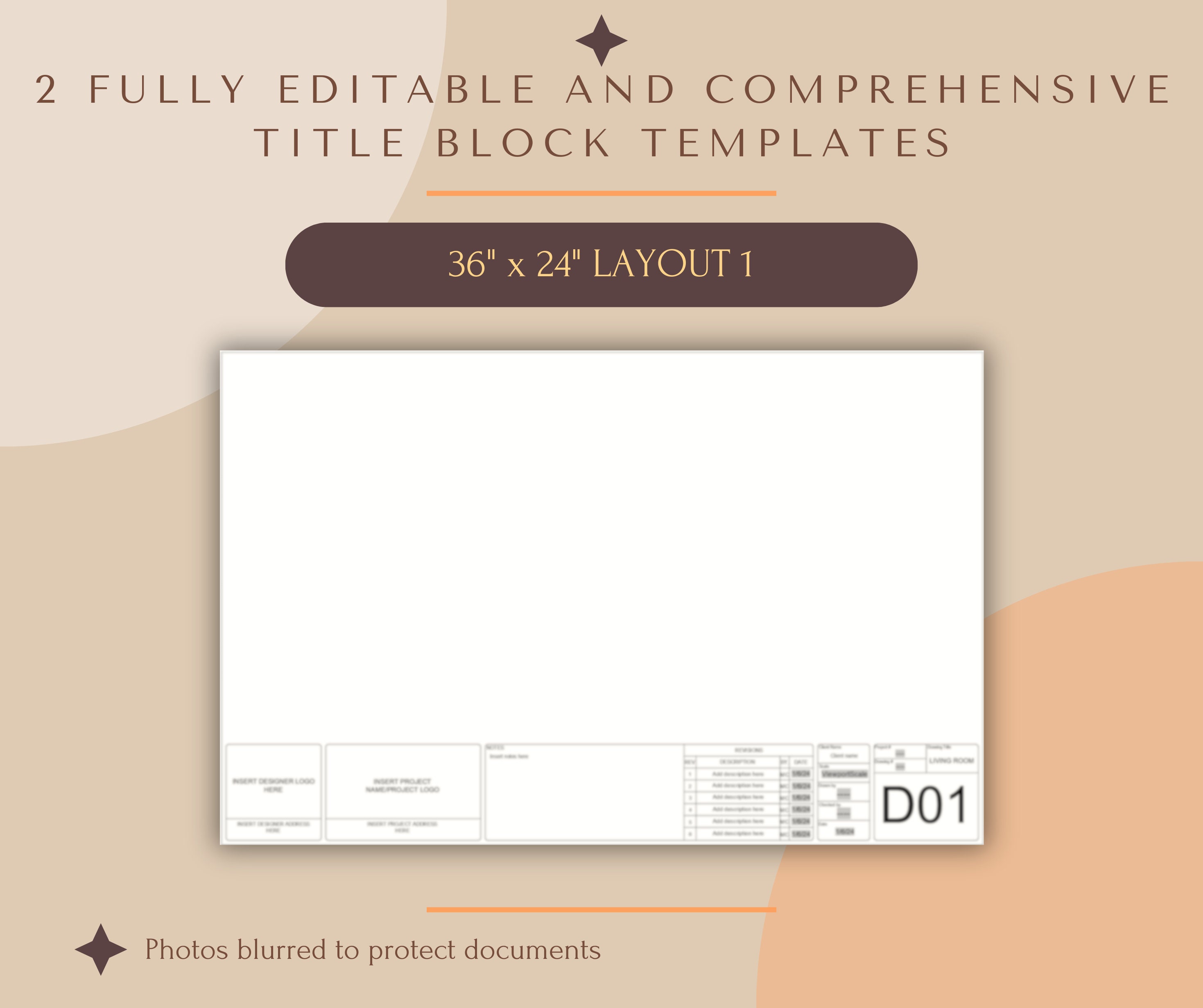 Simple Engineering Autocad Design Horizontal Title Block Template ANSI ...