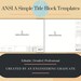 Simple Engineering Autocad Design Horizontal Title Blocks Template ANSI ...