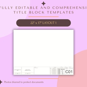 Simple Engineering Autocad Design Horizontal Title Block Template ANSI ...