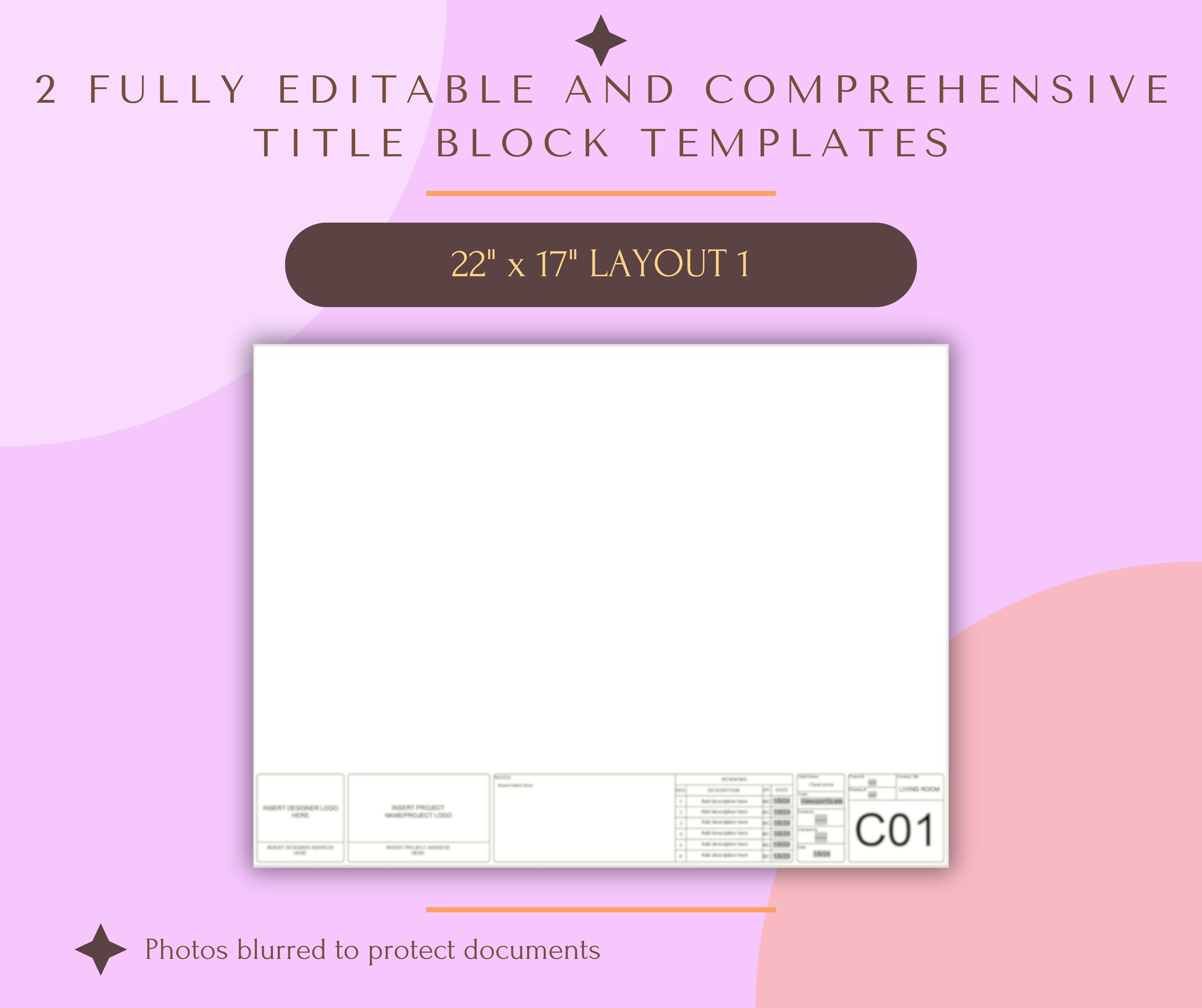 Simple Engineering Autocad Design Horizontal Title Block Template ANSI ...