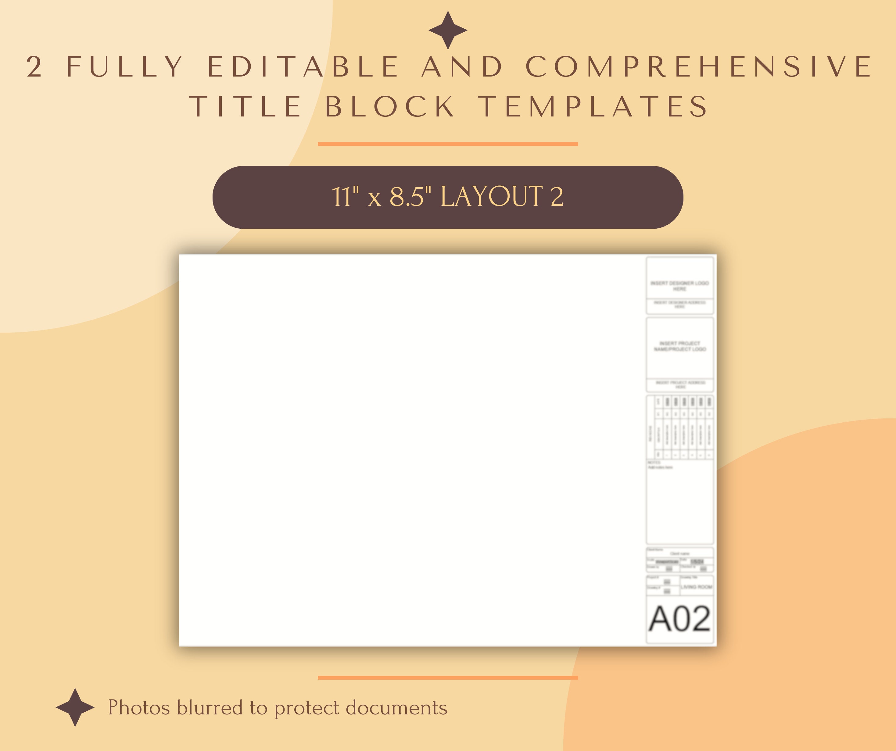 Simple Engineering Autocad Design Horizontal Title Blocks Template ANSI ...