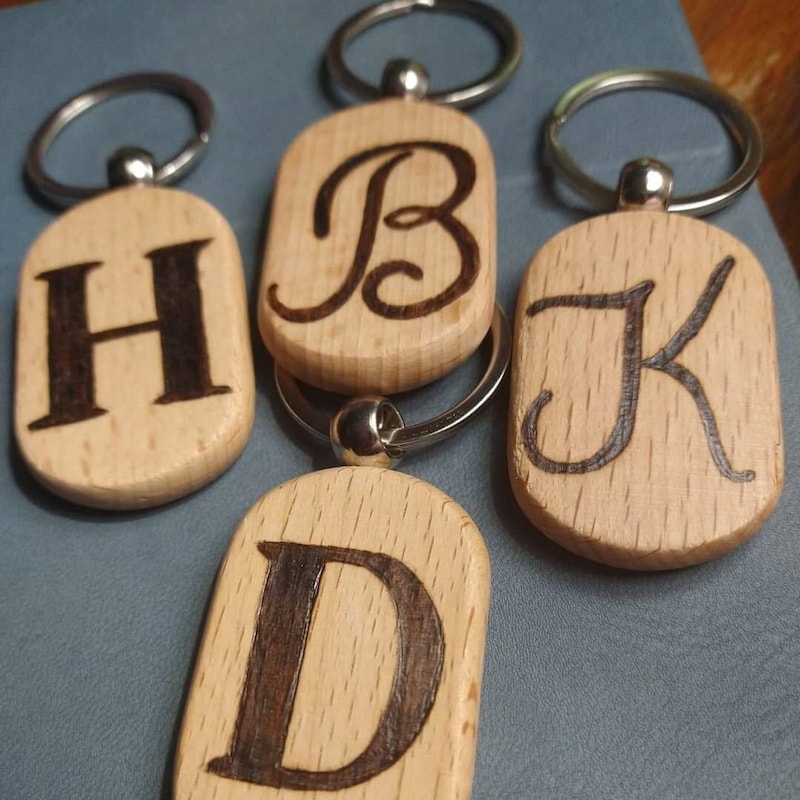 Wood Burned Keychain - Etsy