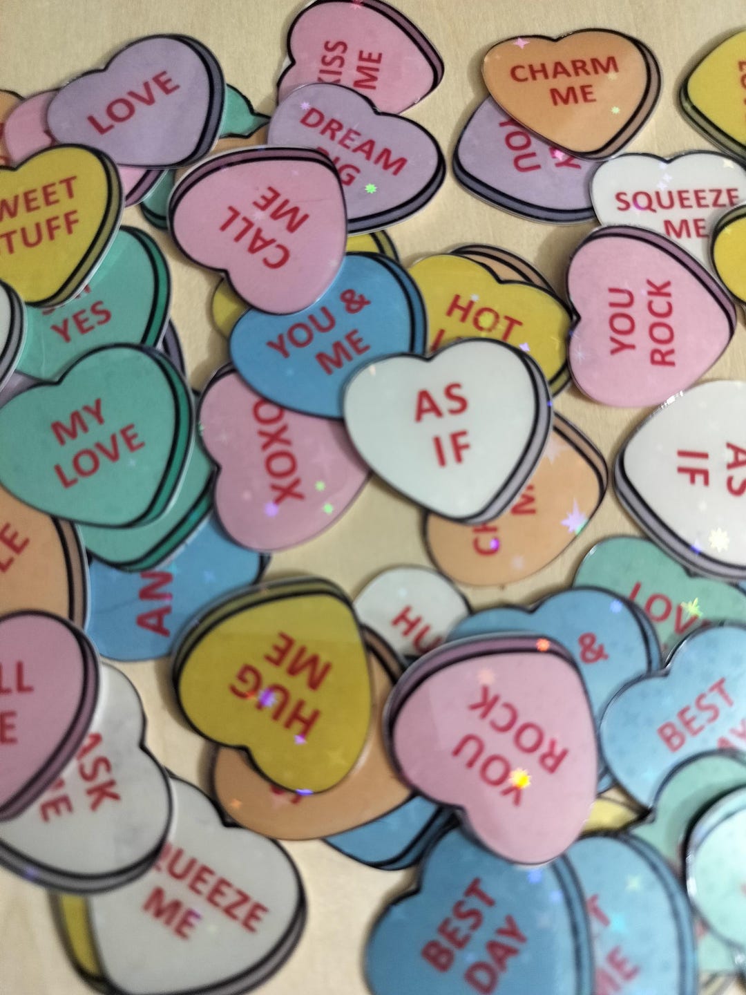 Conversation Hearts Sticker Pack - 30 Count - Valentines Day ...
