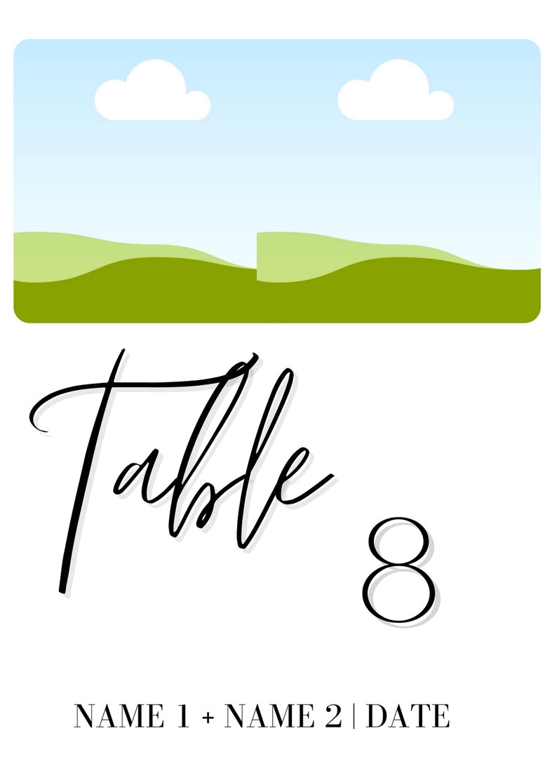 Table Number With Photo - Etsy